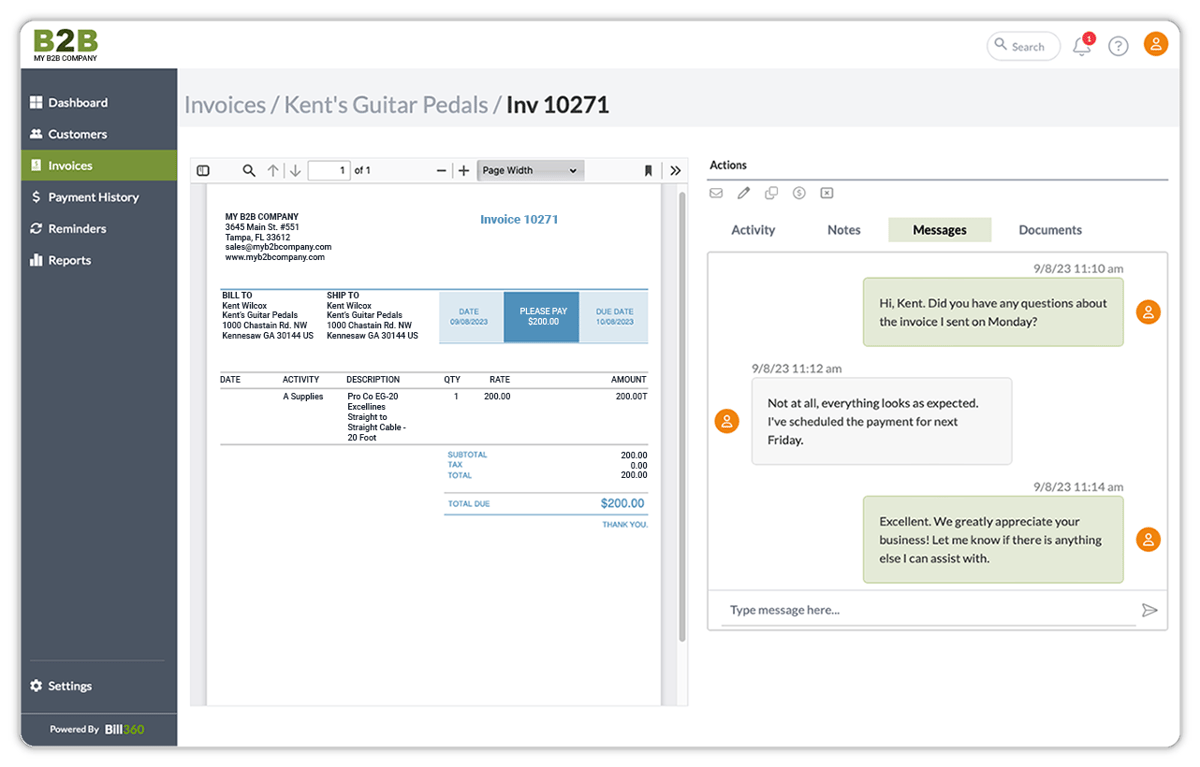 Bill360 - AR Automation for B2B Companies